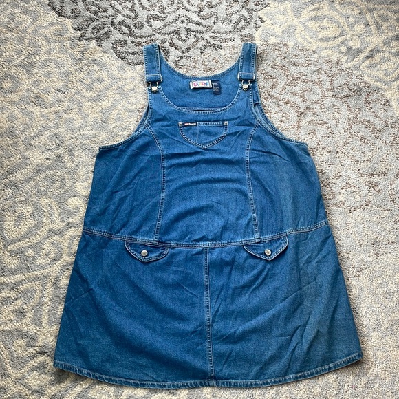Route 66 | Dresses | Route 66 Extreme Vintage Denim Overall Dress Large ...